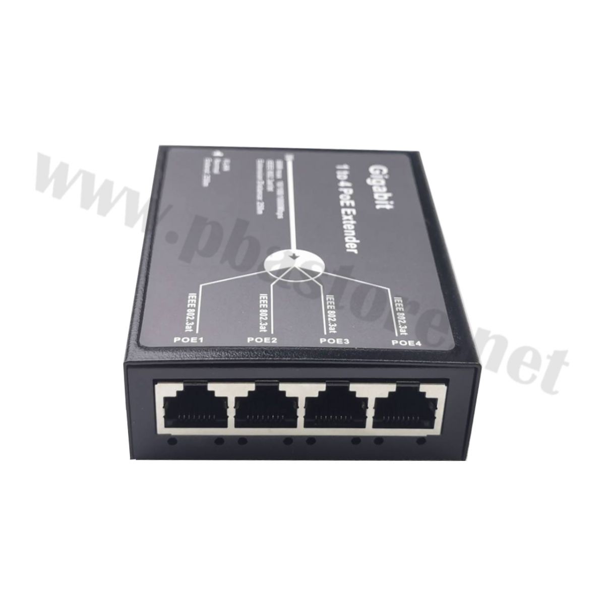 POE EXTENDER 1 ออก 4 10/100/1000M 250เมตร อุปกรณ์ช่วยเพิ่มระยะของ PoE switch และแยกออก 4 ทาง